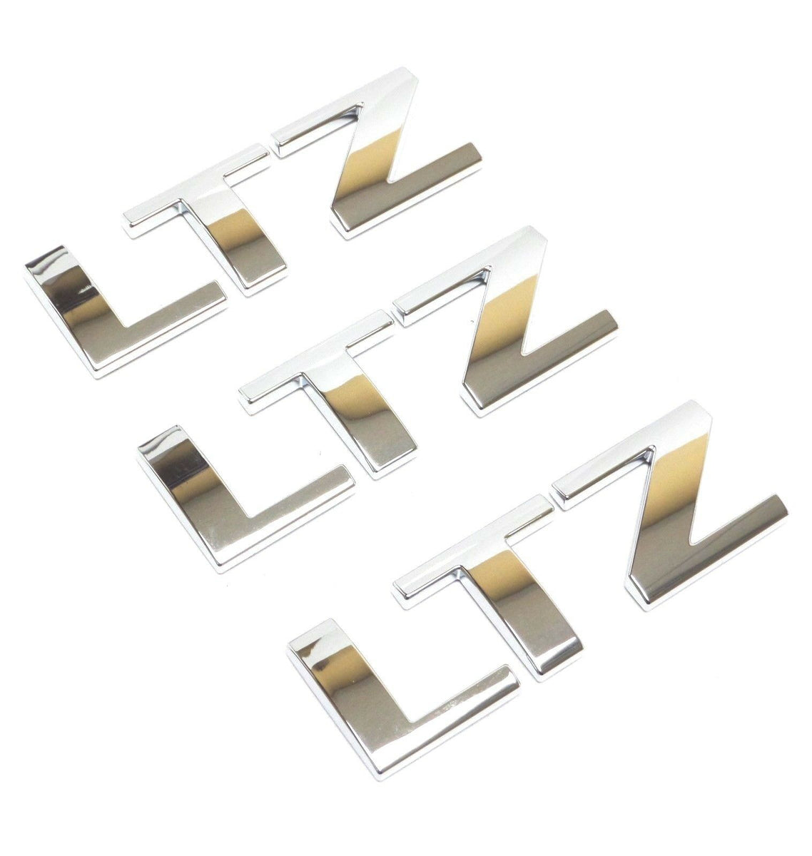 Adhesive Emblem Chrome 3D Letter LTZ (Set-3) Chevrolet Silverado Subur ...