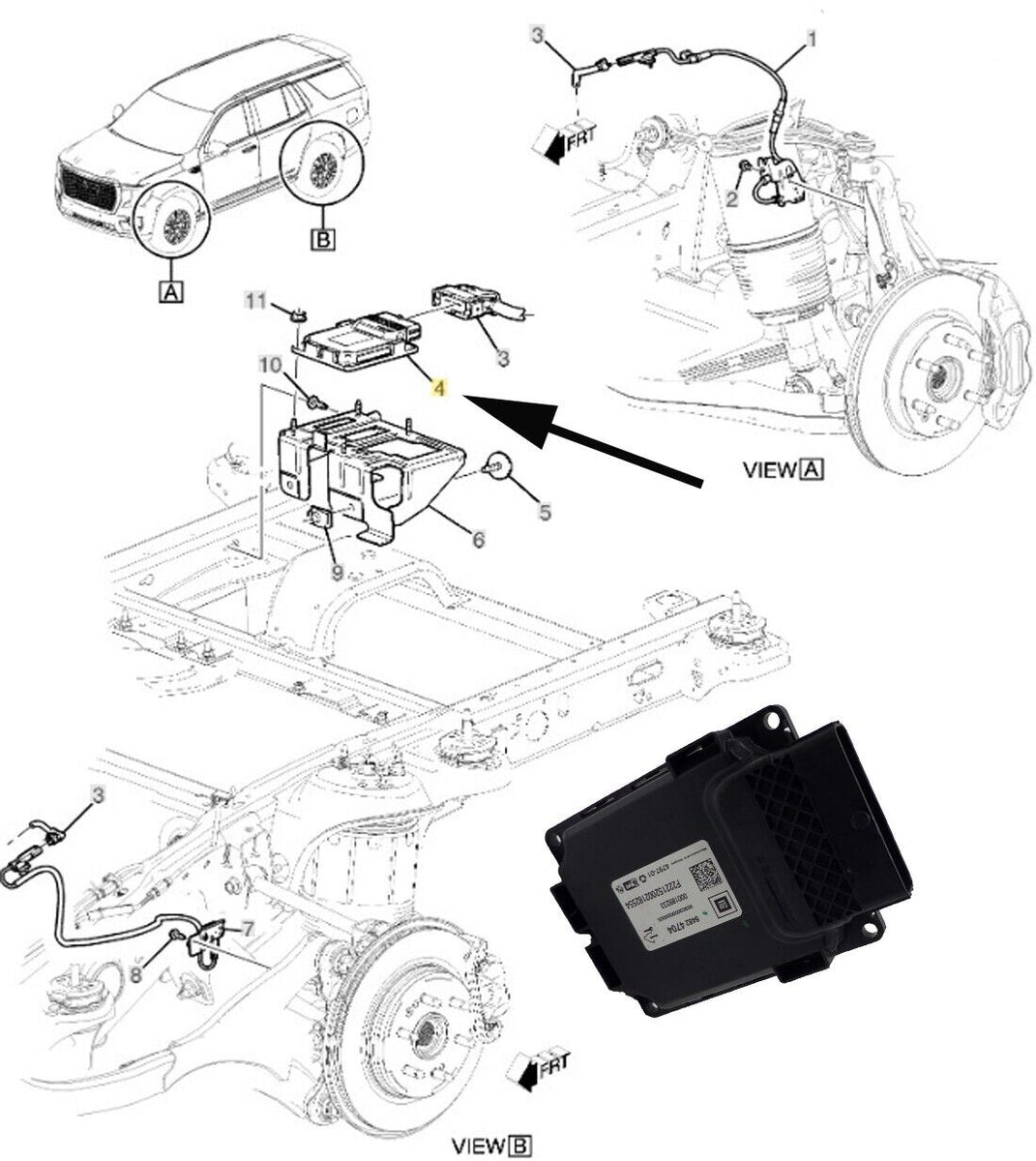Electronic Suspension Module 2021 Cadillac Escalade Chevrolet Corvette ...